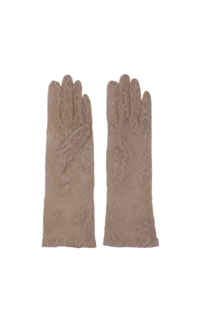AGNELLE Lace Gloves - Nude