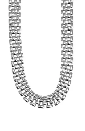 Argento Vivo Panthera Collar Necklace Silver