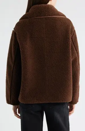 Sam Edelman Faux Shearling Jacket - Chocolate