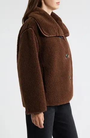 Sam Edelman Faux Shearling Jacket - Chocolate