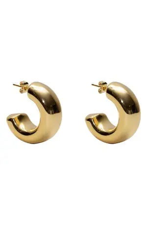 Argento Vivo Huggie Hoop Earrings - Gold