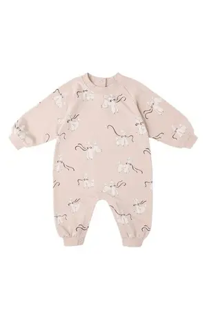 RYLEE + CRU Poodle Print Romper - Blush