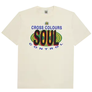 CROSS COLOURS Soul Control T-shirt - Off White