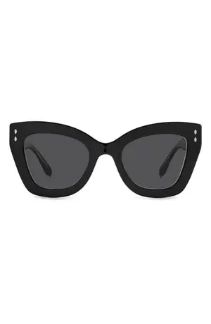 Isabel Marant 51mm Cat Eye Sunglasses - Black/dark Grey Sf