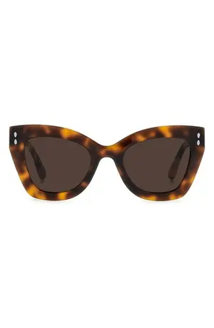 Isabel Marant 51mm Cat Eye Sunglasses - Brown Havana/brown