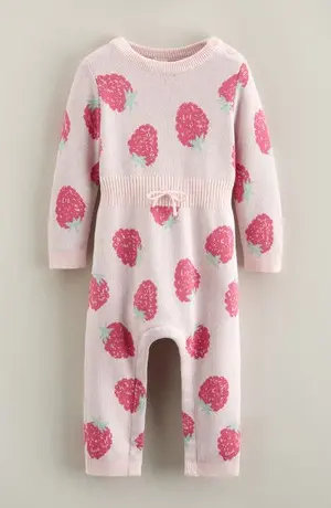 TUCKER + TATE Cotton Sweater Romper - Pink Balm Berry Toss