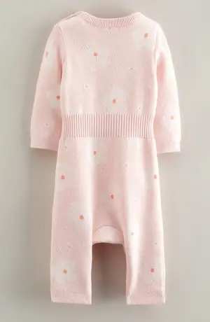 TUCKER + TATE Cotton Sweater Romper - Pink Balm Cady Floral