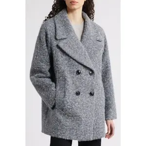 Bernardo Brushed Felt Double-breasted Coat