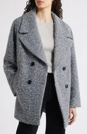 Bernardo Brushed Felt Double-breasted Coat