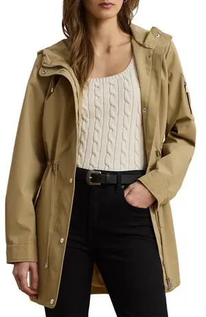 Ralph Lauren Hooded Windbreaker Jacket - Birch Tan