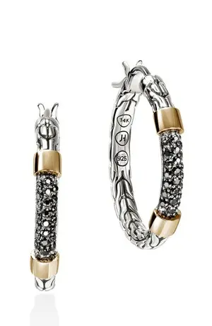 John Hardy Jh Essentials Pave Hoop Earrings