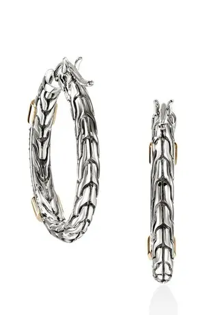 John Hardy Jh Essentials Pave Hoop Earrings