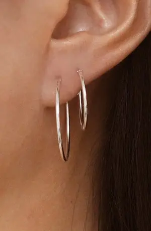 Argento Vivo Endless Hoop Earring Set