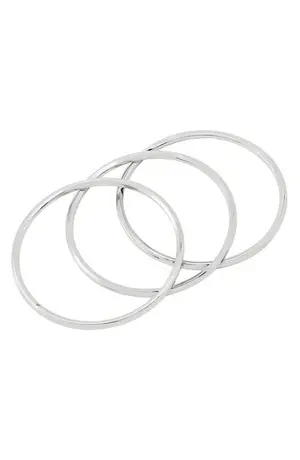 ALLSAINTS Set Of 3 Bangles - Rhodium