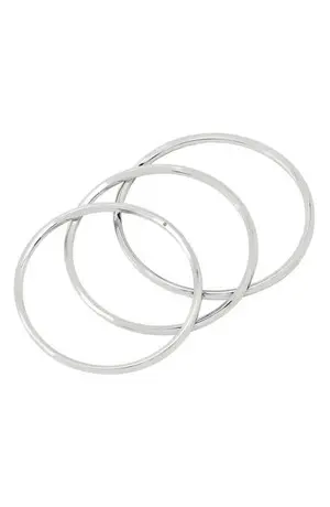 ALLSAINTS Set Of 3 Bangles - Rhodium