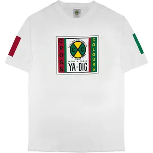 CROSS COLOURS Label Logo T-shirt White