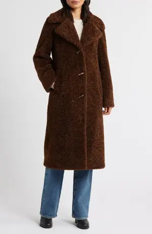 Sam Edelman Teddy Toggle Coat - Chocolate
