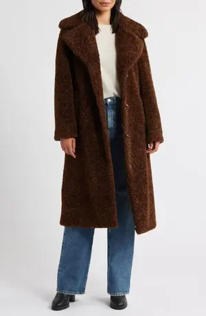 Sam Edelman Teddy Toggle Coat - Chocolate