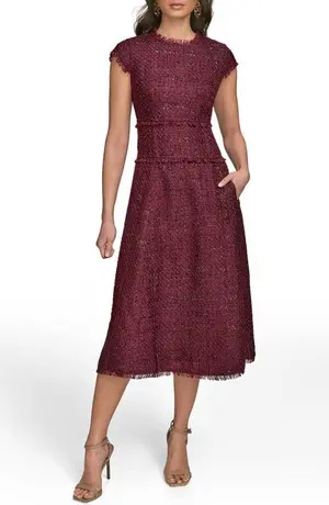 donna karan burgundy dress Donna Karan Women's One-Shoulder Gown Dress in Sangria Red, Size 8