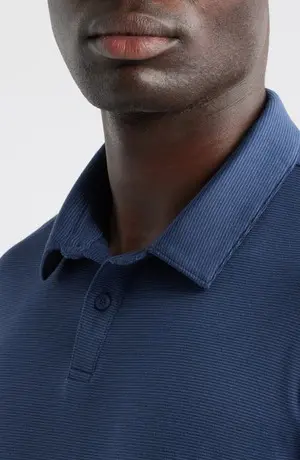 Zella Dynamic Stripe Polo - Navy Eclipse Stripe