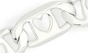 Jenny Bird Bobbi Heart Chain Bracelet - High Polish Silver