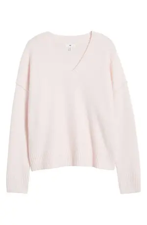 Bp. Oversized V-neck Sweater - Pink Primrose