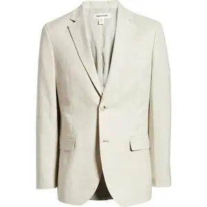 OPEN EDIT Slim Fit Solid Linen Blend Sport Coat - Beige Birch