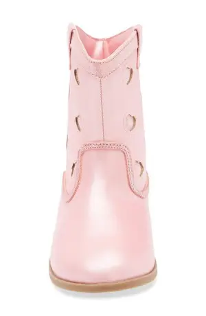 TUCKER + TATE Heart Cutout Western Boots - Pink Multi
