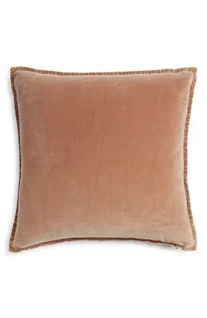 Nordstrom Velveteen Accent Pillow - Tan Portabella