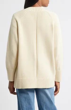 Madewell Oversized Cotton Cardigan - Blanched Almond