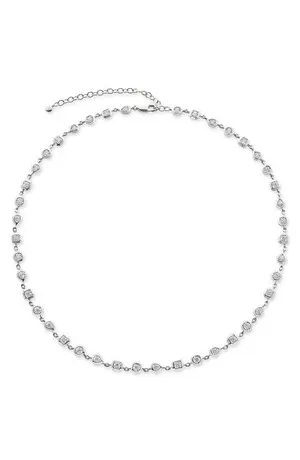 Monica Vinader Lab Grown Diamond Bezel Necklace - Sterling Silver/lab Diamond