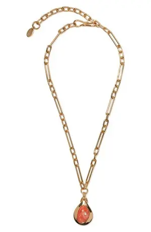 LIZZIE FORTUNATO Pond Pendant Necklace - Pink