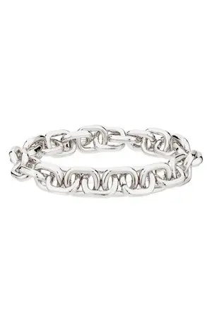 Nordstrom Soft Square Link Stretch Bracelet - Silver