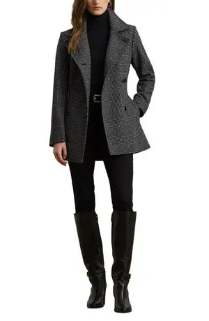 Ralph Lauren Belted Double Breasted Wool Blend Coat