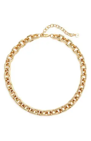 Nordstrom Soft Square Link Chain Necklace - Gold