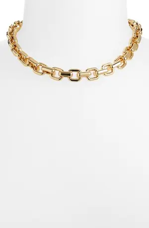 Nordstrom Soft Square Link Chain Necklace - Gold