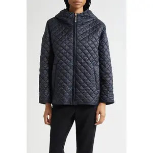 Max Mara Leo Diamond Quilted Cameluxe Hooded Jacket