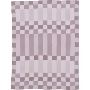 Barefoot Dreams Cozychic Checkerboard Throw Blanket - Faded Rose Multi