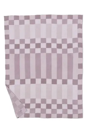 Barefoot Dreams Cozychic Checkerboard Throw Blanket - Faded Rose Multi