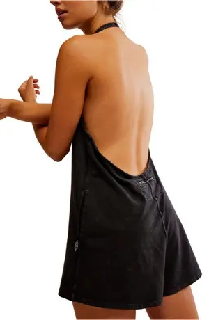 Free People Hot Shot Halter Romper