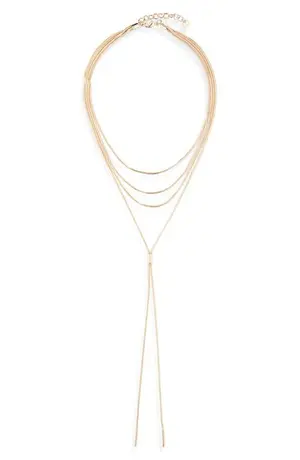 Nordstrom Snake Chain Layered Y-necklace - Gold