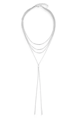 Nordstrom Snake Chain Layered Y-necklace - Silver
