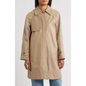 Sam Edelman Raincoat With Corduroy Collar - Sand