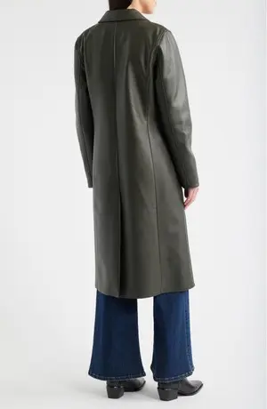 Bernardo Longline Faux Leather Coat
