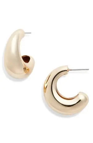 Jenny Bird Full Volume Hoop Earrings High Polish Gold