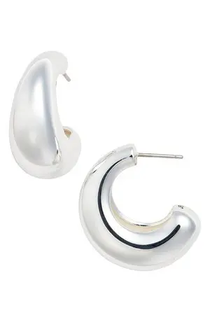 Jenny Bird Full Volume Hoop Earrings - High Polish Silver
