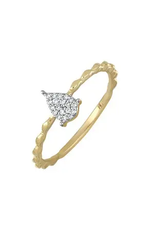Bony Levy Mykonos Diamond Pavé Stacking Ring - 18k Yellow Gold