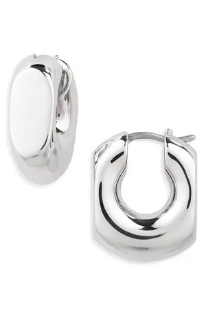 Jenny Bird Medium Mila Hoop Earrings High Polish Silver