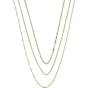 Argento Vivo Plated Layered Necklace - Gold
