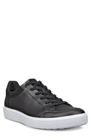 Ecco Soft 60 Leather Sneaker - Black/black